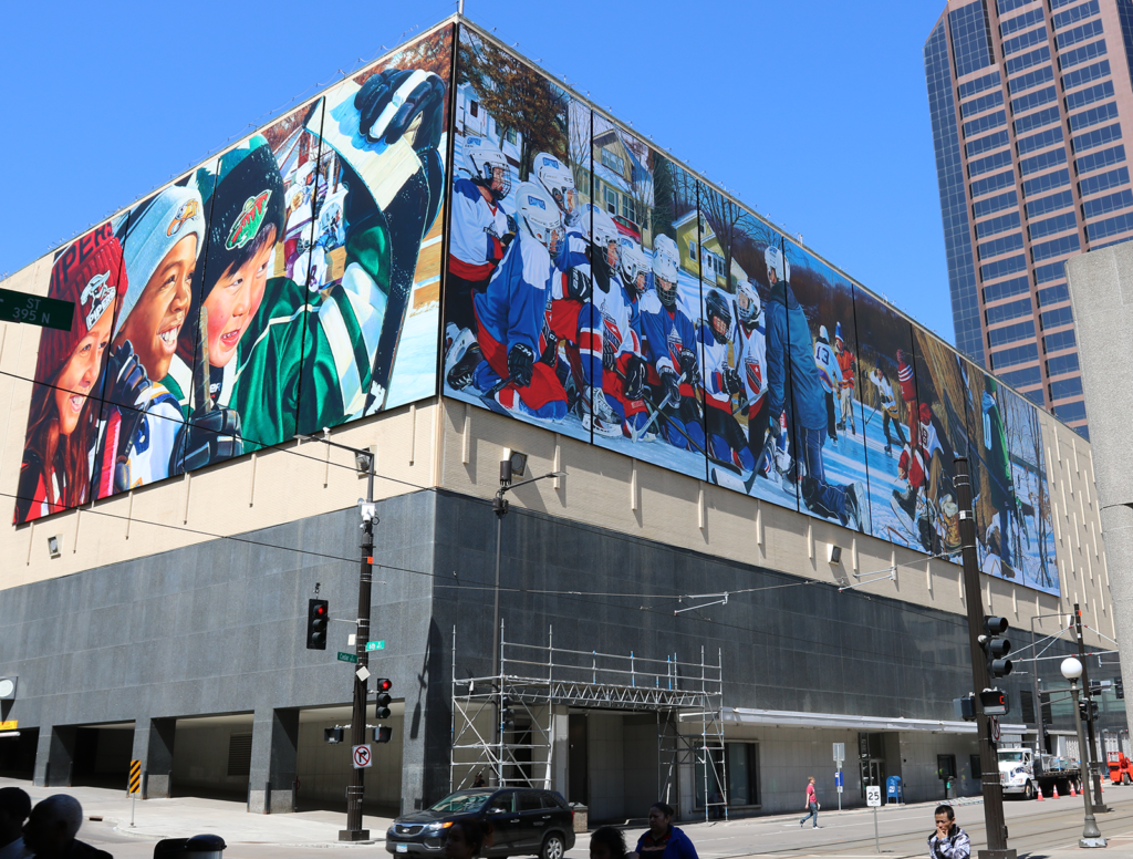 World's Largest Hockey Mural in the City of Saint Paul, Minnesota